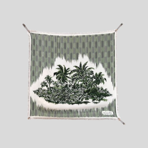 디올 팜 트리 스카프and리본 세트 그린 ＞ 스카프머플러 Giks 직스